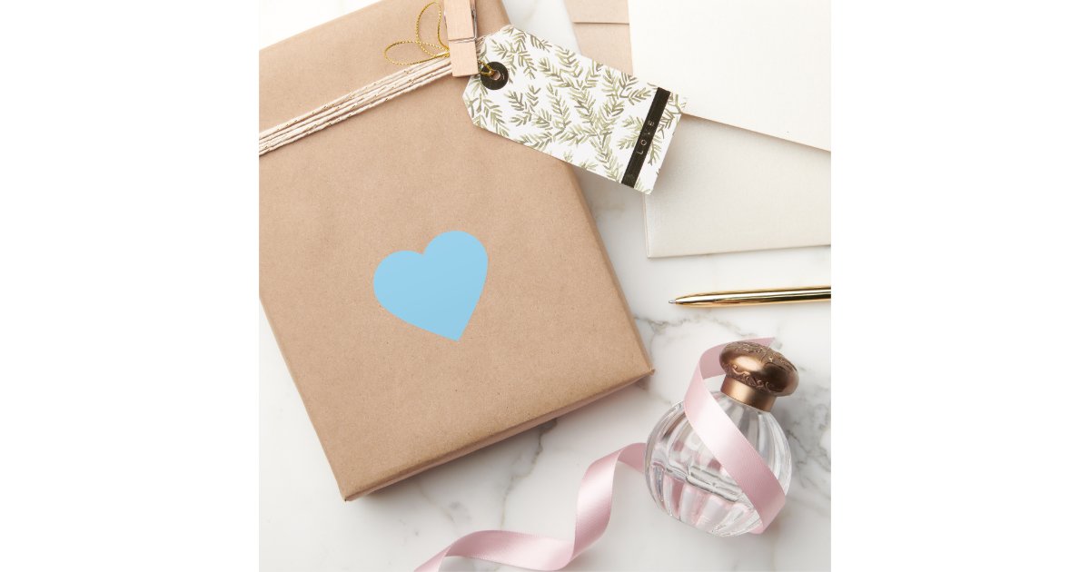 Baby Blue Heart Sticker | Zazzle