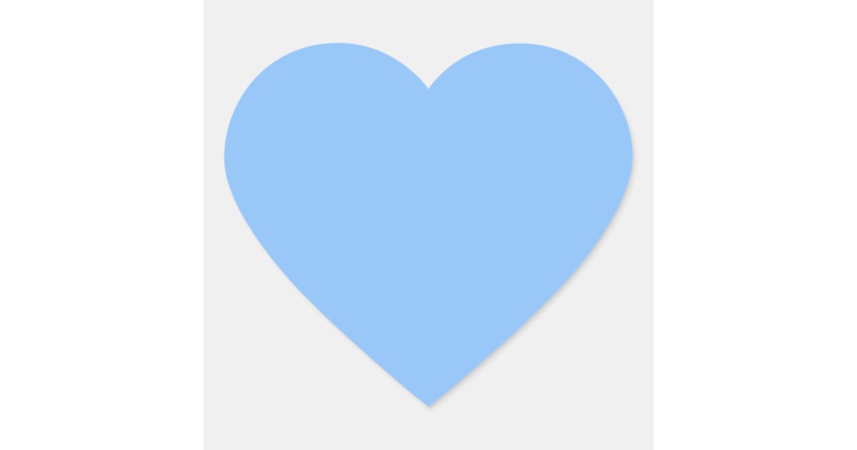 Baby Blue Heart Sticker | Zazzle