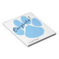 Baby Blue Pawprint Leave the Grad a Note Notepad | Zazzle