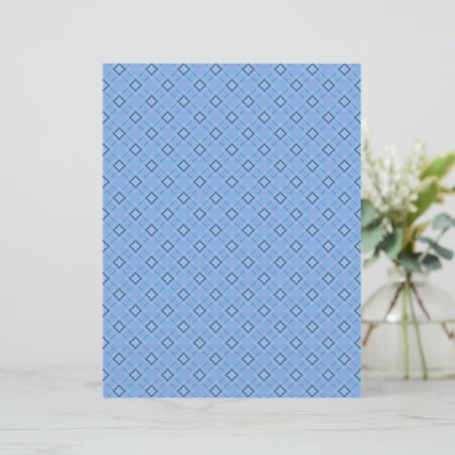 Baby Blue Plaid & Squares Scrapbook Craft Paper | Zazzle