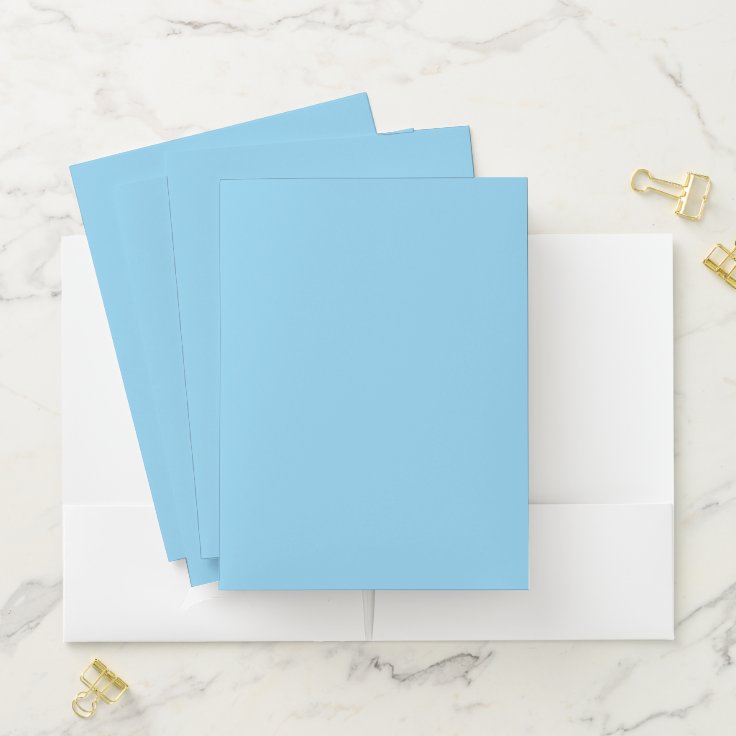 Baby Blue Pocket Folder | Zazzle