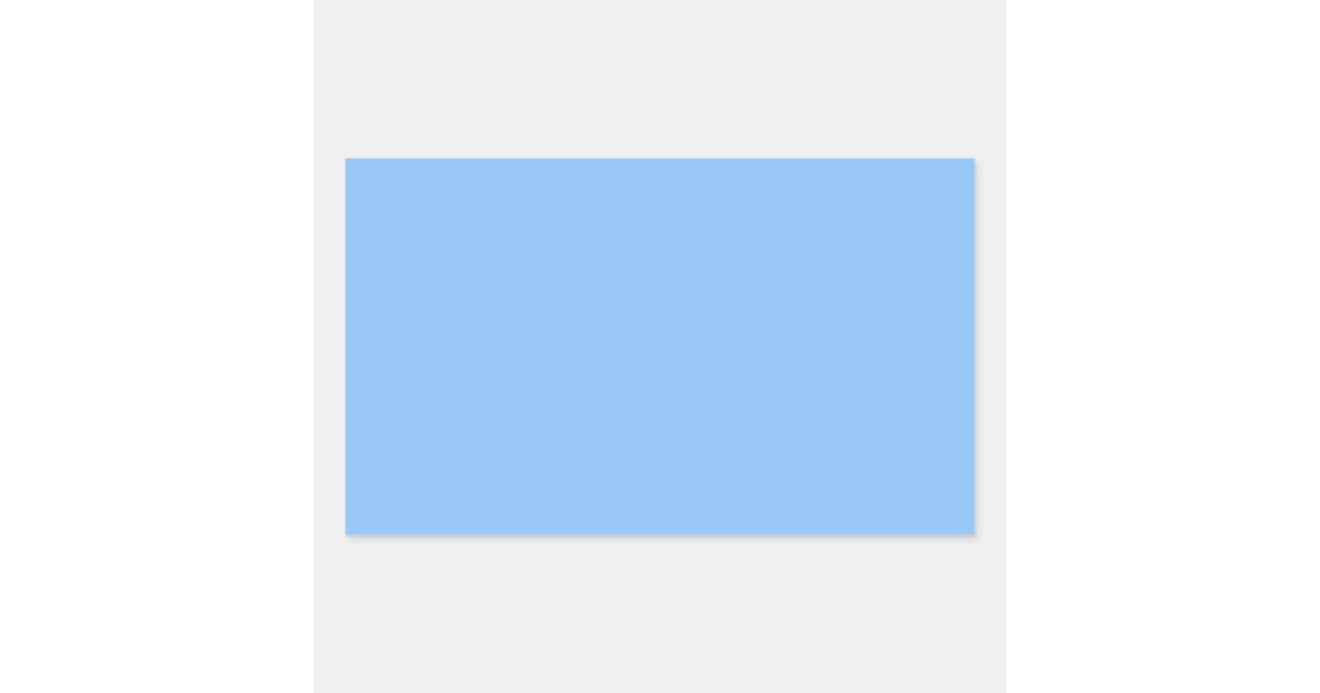 Baby Blue Rectangle Sticker | Zazzle