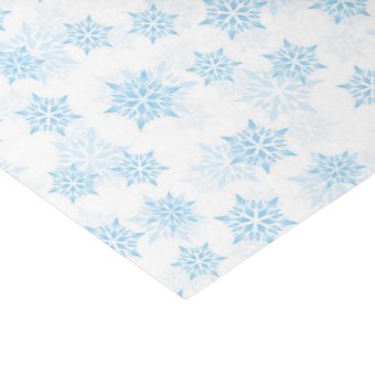Baby Blue Snowflakes White Christmas Tissue Paper | Zazzle