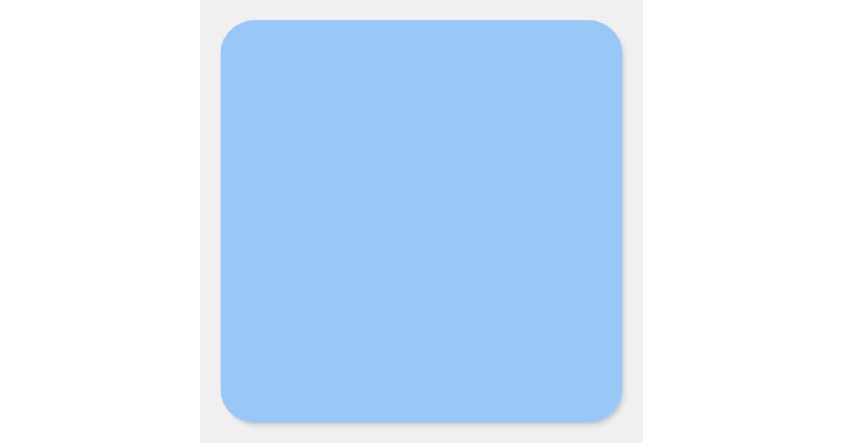 Baby Blue Square Sticker | Zazzle