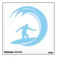 Baby Blue Surfing Wall Sticker | Zazzle