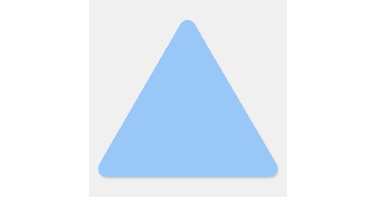 Baby Blue Triangle Sticker | Zazzle
