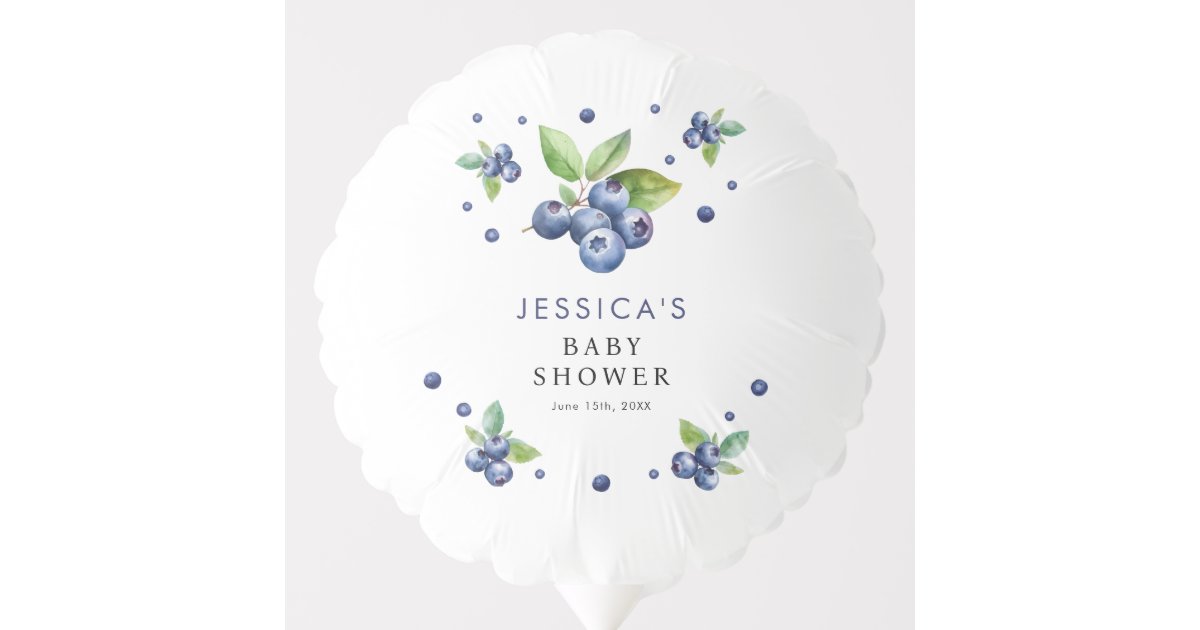 Baby Blueberries Baby Shower Balloon | Zazzle