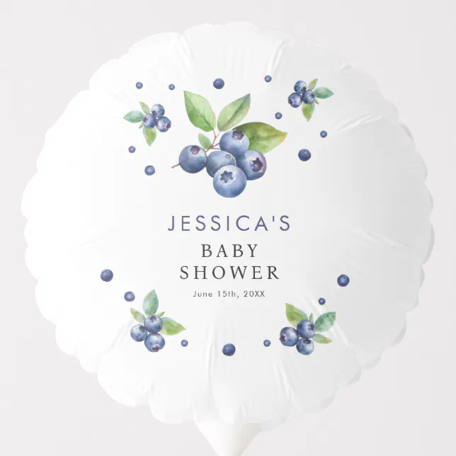 Baby Blueberries Baby Shower Balloon | Zazzle