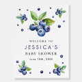 Baby Blueberries Baby Shower Welcome Sign | Zazzle