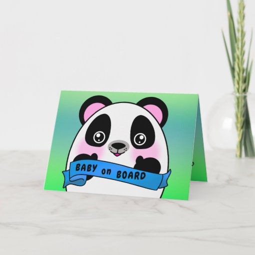 Baby Board Congratulations Birth Wish Happy Panda Card | Zazzle