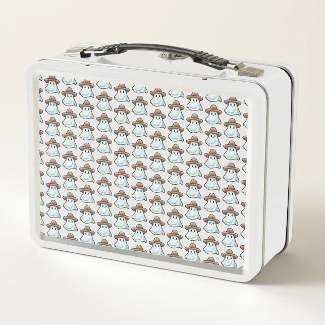 Baby Boo Cowboy Ghost Halloween Collection Metal Lunch Box | Zazzle