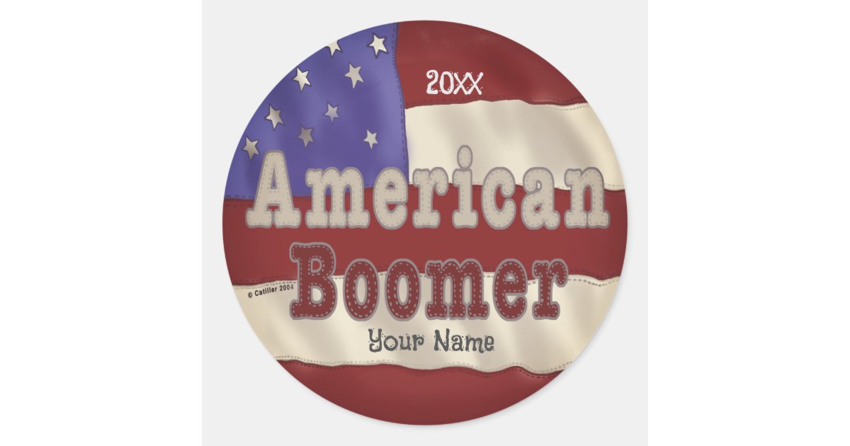 Baby Boomer birthday custom sticker | Zazzle