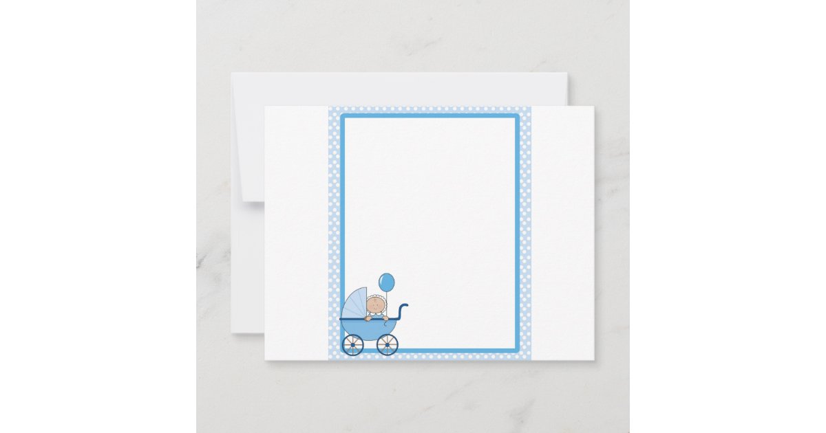 Baby Border Boy Invitation | Zazzle