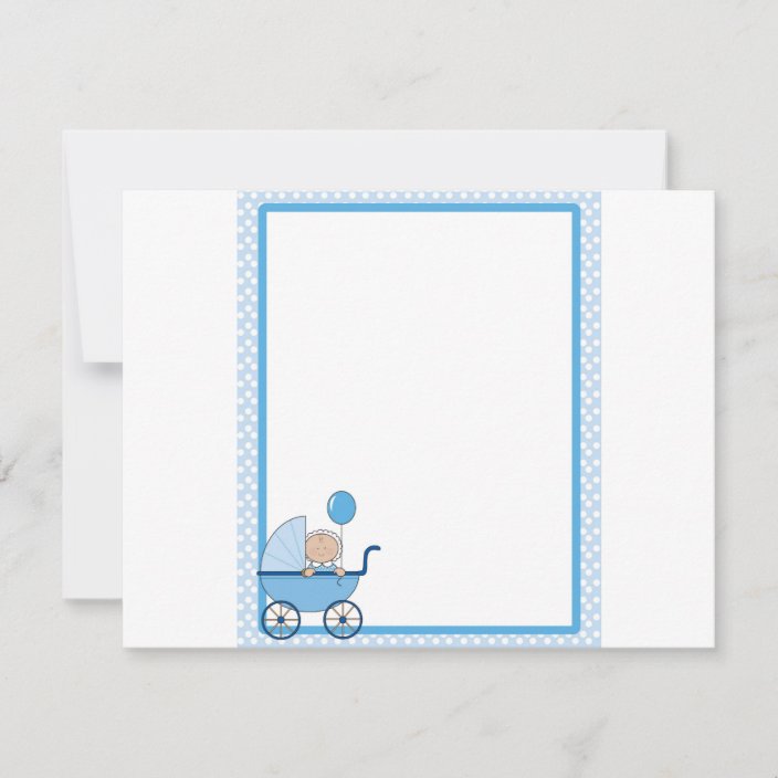 Baby Border Boy Invitation | Zazzle.com