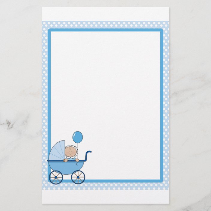 Baby Border Boy Stationery | Zazzle.com