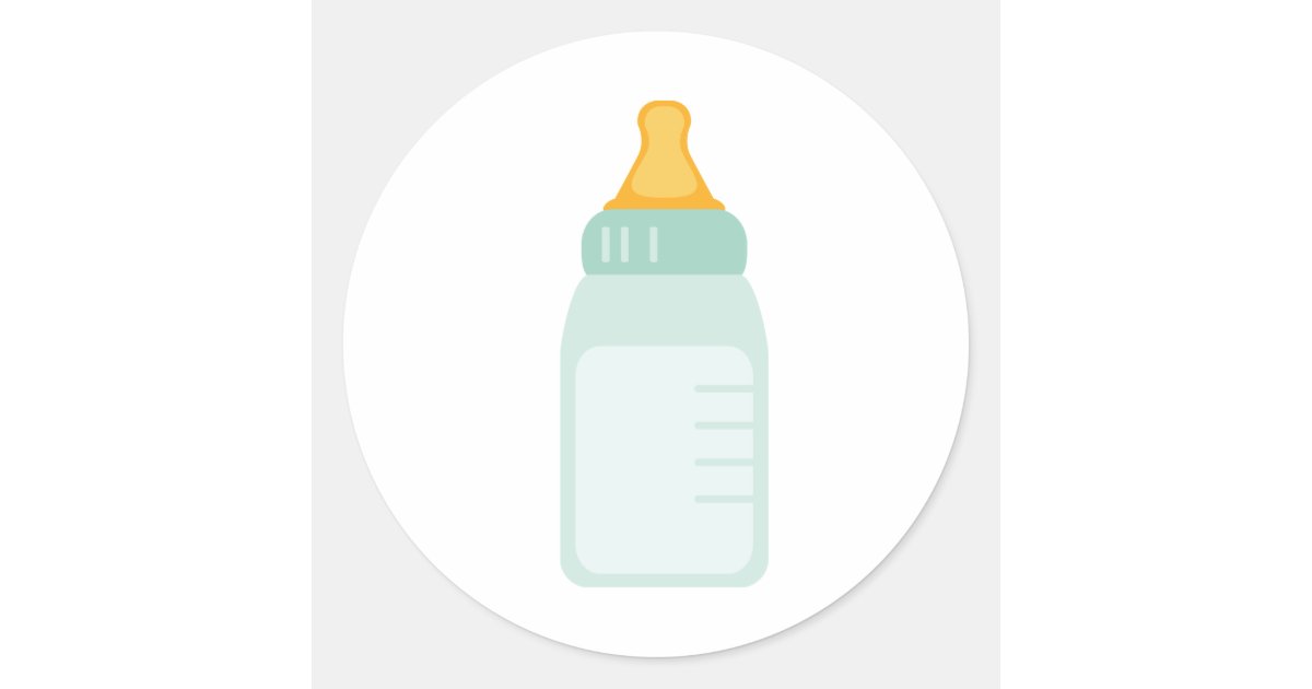 Baby Bottle Classic Round Sticker | Zazzle