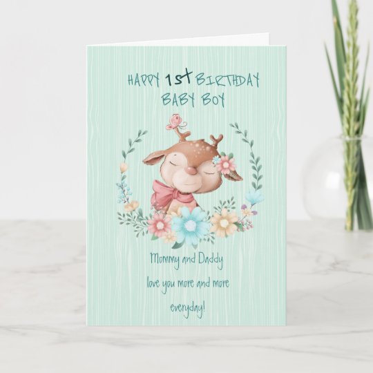 Baby Boy 1st. Birthday Card | Zazzle.com