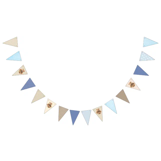 Baby Boy Baby Teddy Bear Party Banner | Zazzle
