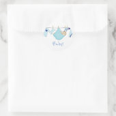 Baby Boy Birth Announcement Envelope Seal Sticker | Zazzle