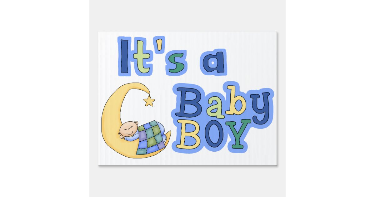 Baby Boy Birth Yard Sign | Zazzle