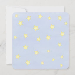 Baby Boy Blue Photo Simple Cute Stars Square | Zazzle