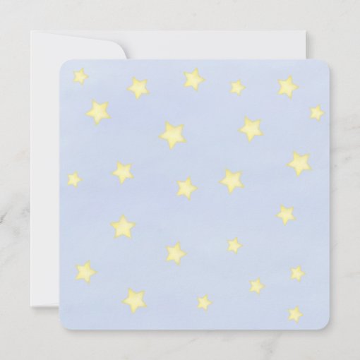 Baby Boy Blue Photo Simple Cute Stars Square | Zazzle