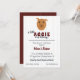 Baby Boy Dog Maroon Baby Shower Invitation | Zazzle