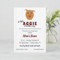 Baby Boy Dog Maroon Baby Shower Invitation | Zazzle