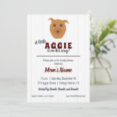 Baby Boy Dog Maroon Baby Shower Invitation | Zazzle