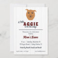 Baby Boy Dog Maroon Baby Shower Invitation | Zazzle