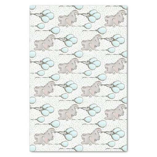 Baby Boy Elephants Tissue Paper | Zazzle
