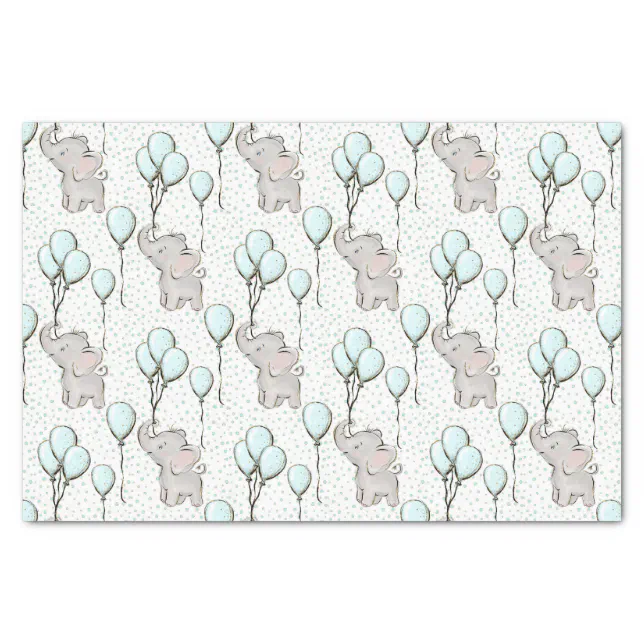 Baby Boy Elephants Tissue Paper | Zazzle