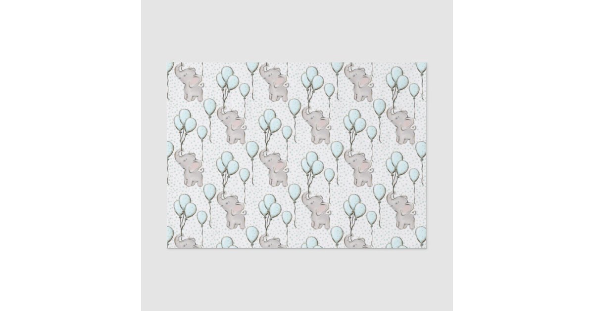 Baby Boy Elephants Tissue Paper | Zazzle