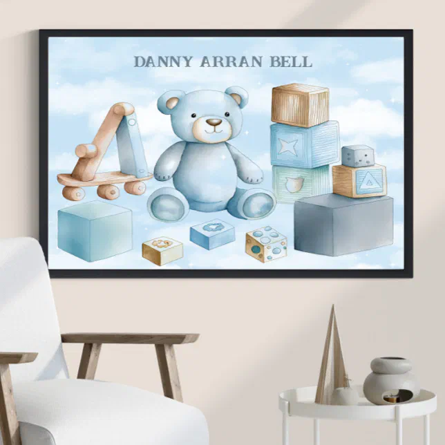 Baby Boy Nursery Poster | Zazzle