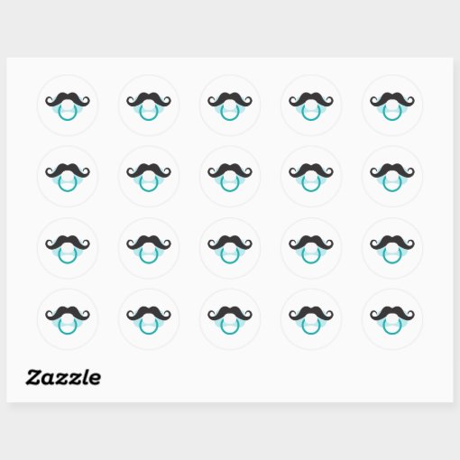Baby Boy Pacifier Classic Round Sticker | Zazzle
