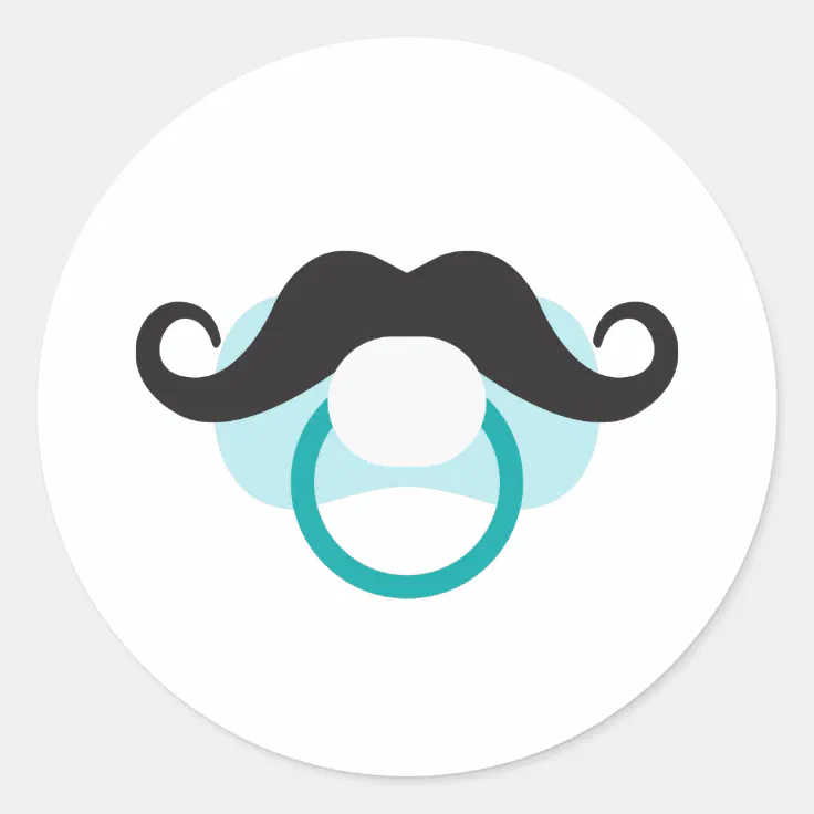 Baby Boy Pacifier Classic Round Sticker | Zazzle