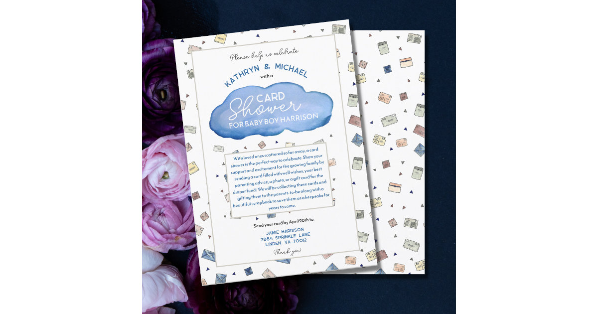 Baby Boy Sprinkle Card Shower | Zazzle