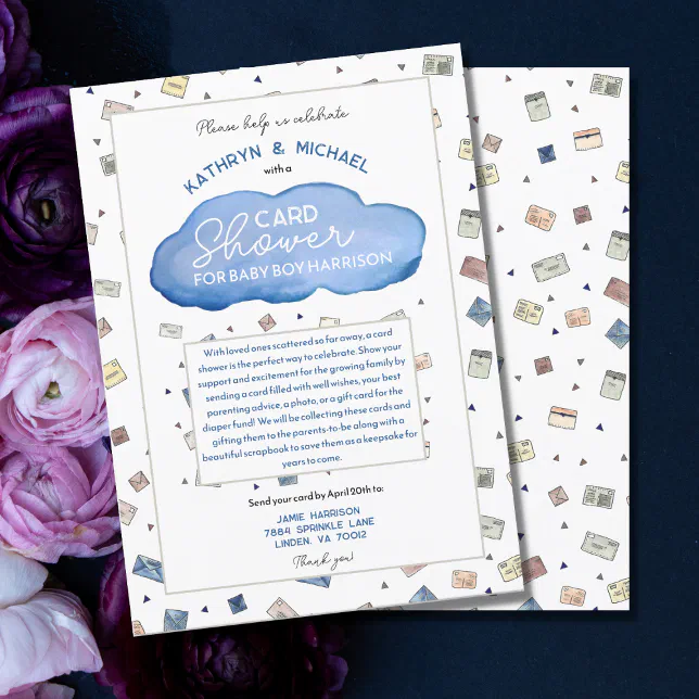 Baby Boy Sprinkle Card Shower | Zazzle