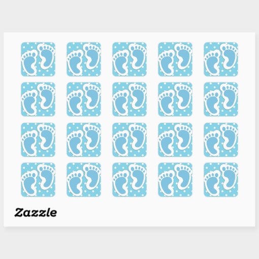 Baby boy square sticker | Zazzle