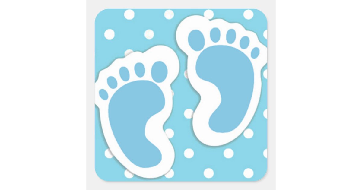 Baby boy square sticker | Zazzle