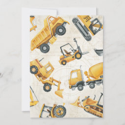 Baby Boy Under Construction Dump Truck Baby Shower Invitation | Zazzle