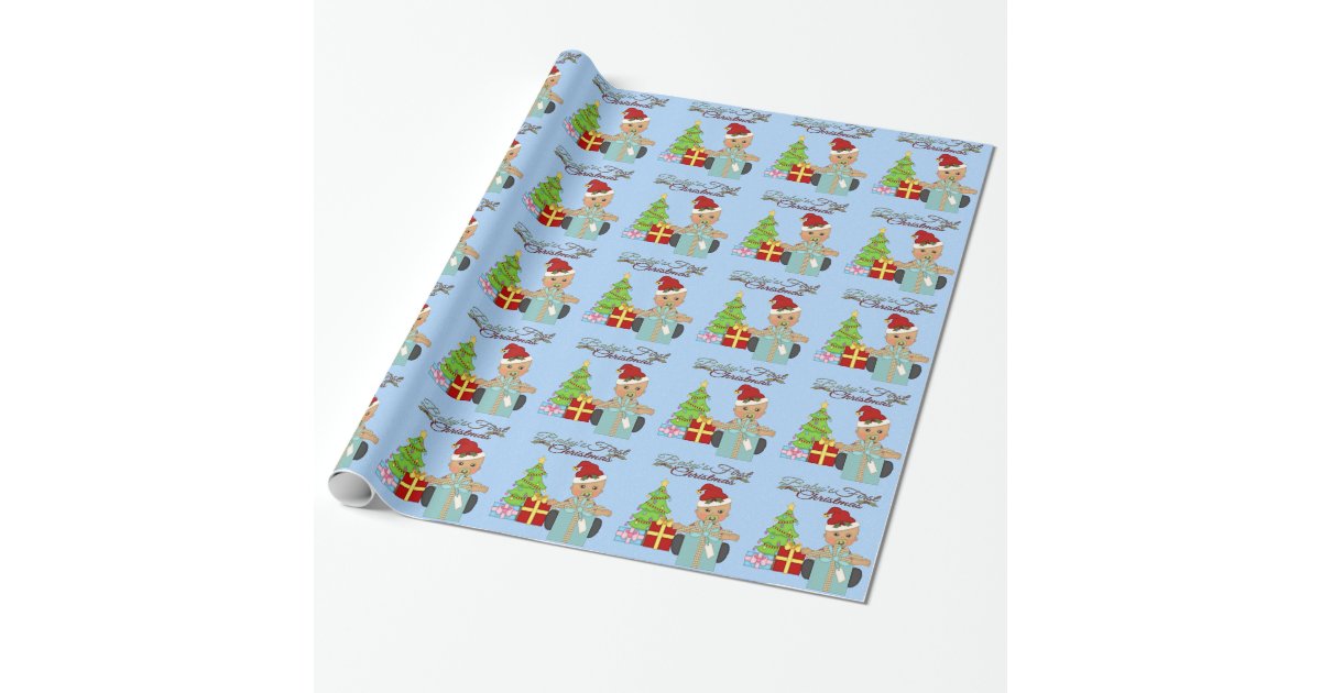 Baby Boy's 1st Christmas Wrapping Paper | Zazzle