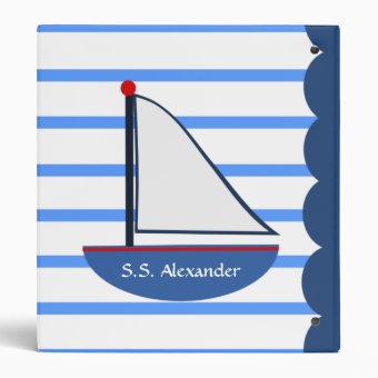 Baby Boys Nautical Sailboats Baby Photo Album Binder | Zazzle