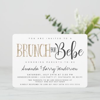 Baby Brunch Baby Shower Invitation | Zazzle