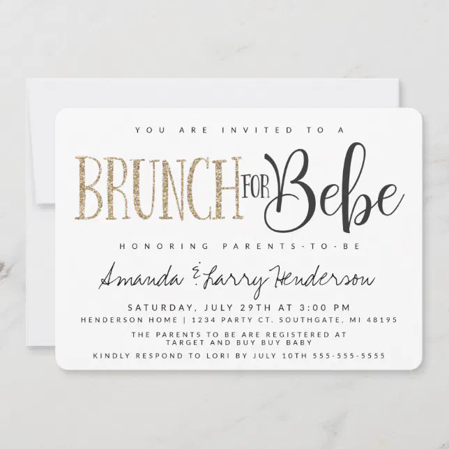 Baby Brunch Baby Shower Invitation | Zazzle