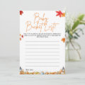 BABY BUCKET LIST Baby Shower Game Cute Bear Invitation | Zazzle