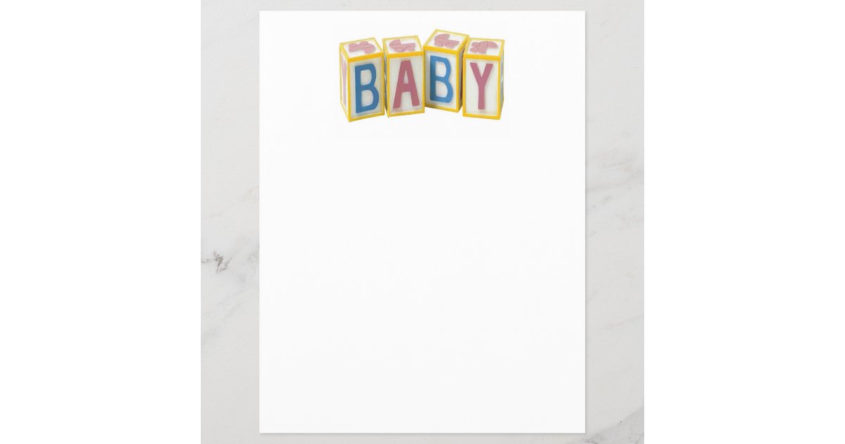 Baby Building Blocks Flyer | Zazzle