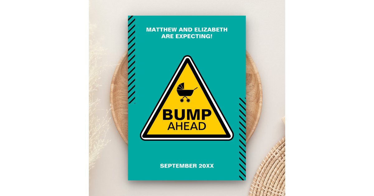 Baby Bump Caution Sign Pregnancy Announcement | Zazzle