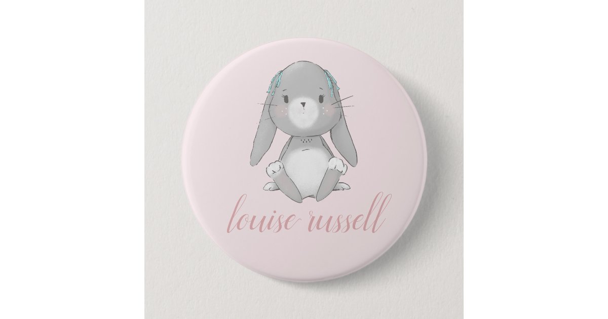 baby bunny baby shower button | Zazzle