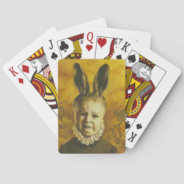 Baby Bunny Mutant Playing Cards | Zazzle